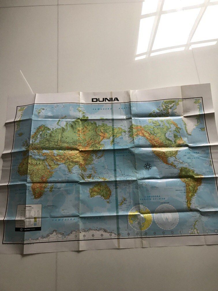 Buku Peta Dunia Uk 90x125 cm BK-KI-311, Buku & Alat Tulis, Buku di ...