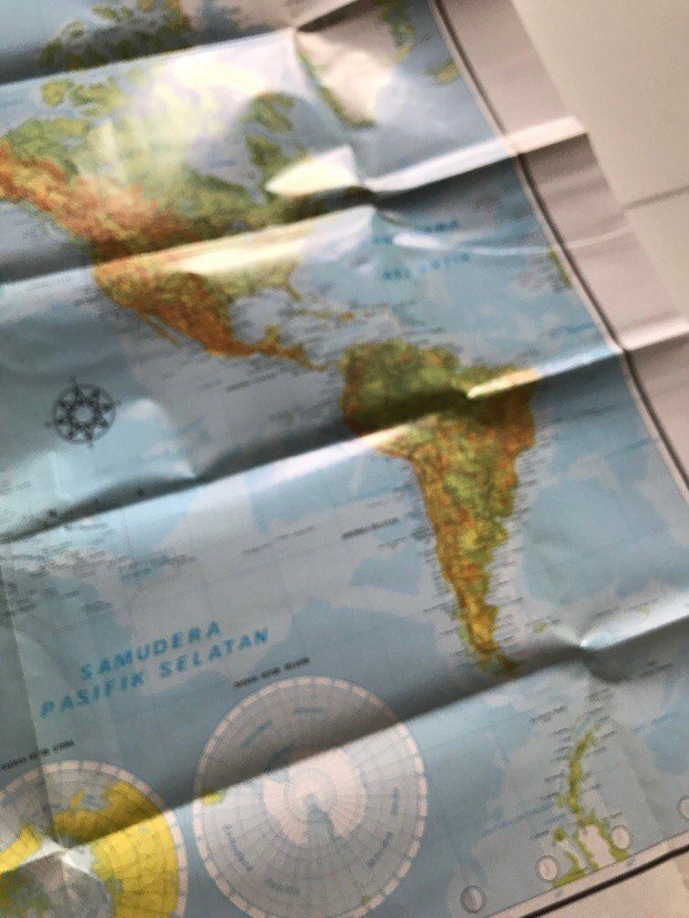 Buku Peta Dunia Uk 90x125 cm BK-KI-311, Buku & Alat Tulis, Buku di ...