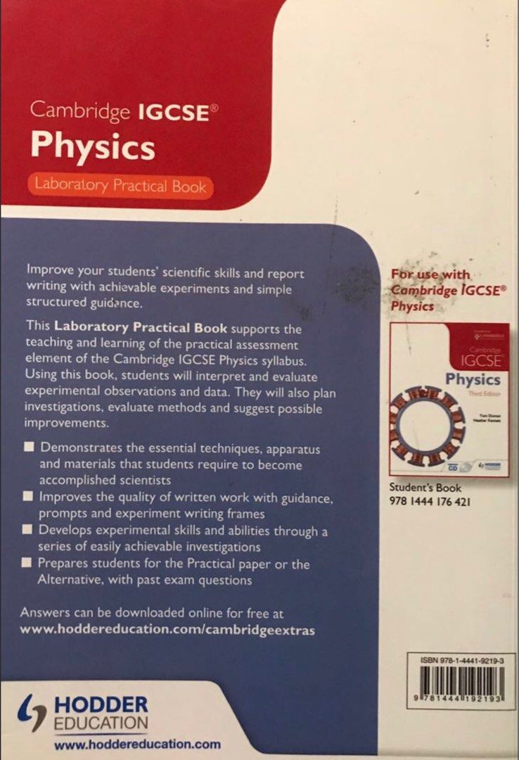 Cambridge IGCSE Physics Lab Practical Book, Hobbies & Toys, Books & Magazines, Assessment Books ...