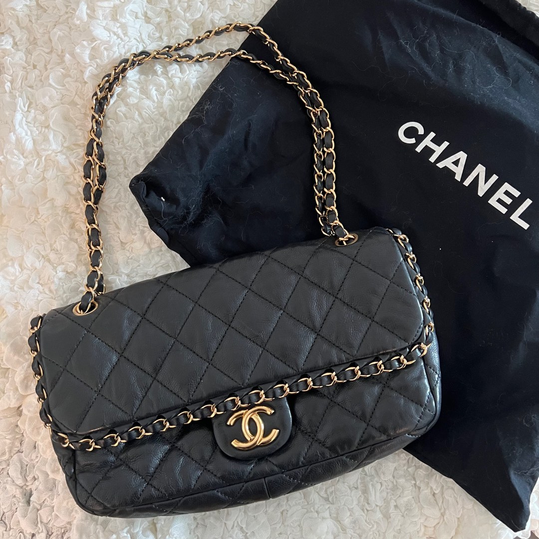 chanel chain around flap bag, Luxury, Bags & Wallets on Carousell