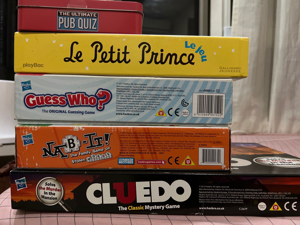 Cluedo, Nab It, Guess Who, Pub Quiz, The little Prince Game Boards set ...