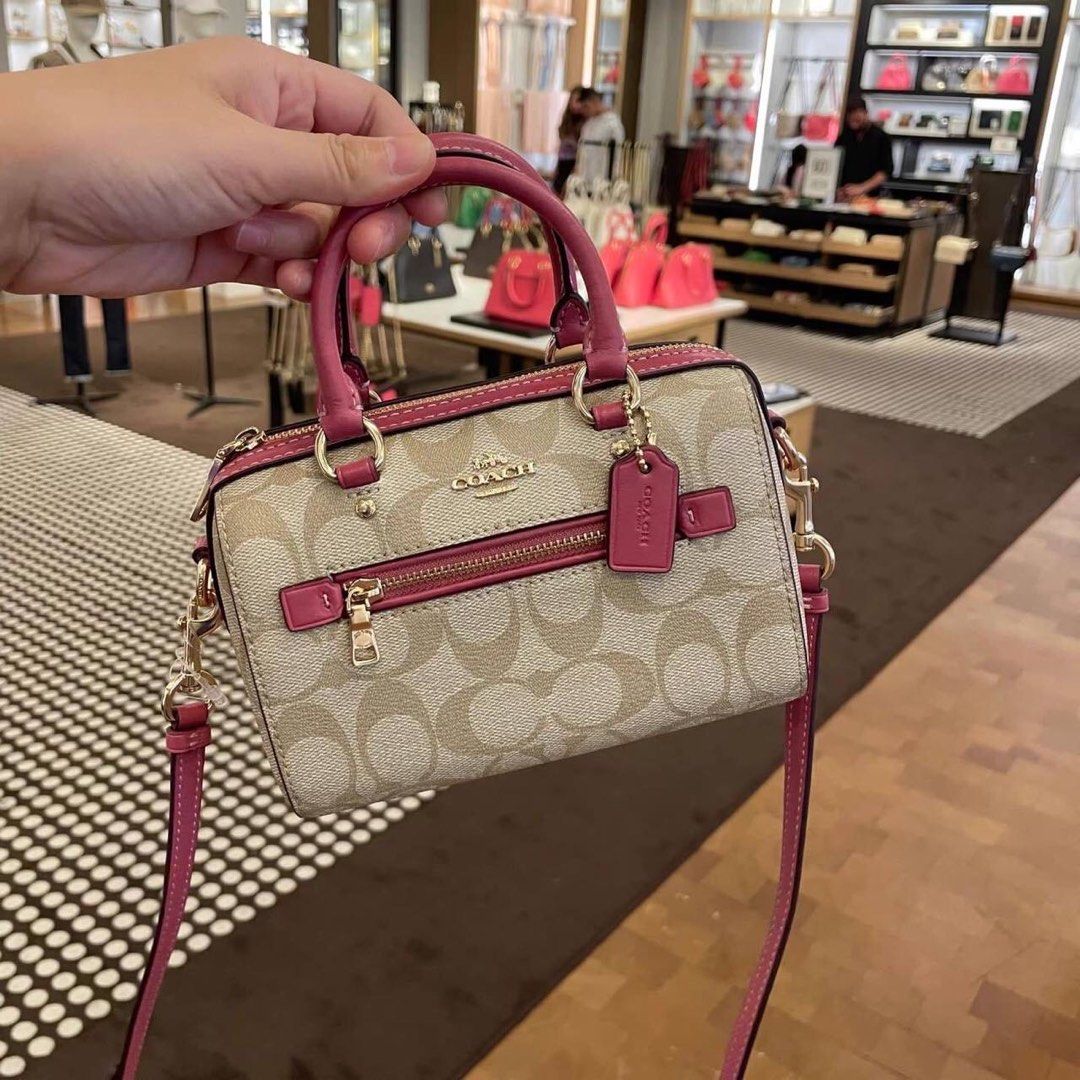 Coach micro rowan in signature canvas, Luxury, Bags & Wallets on Carousell