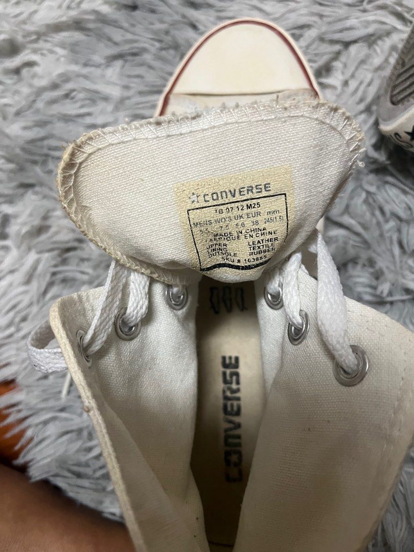 Converse White 1990s vintage Original, Women's Fashion, Footwear ...