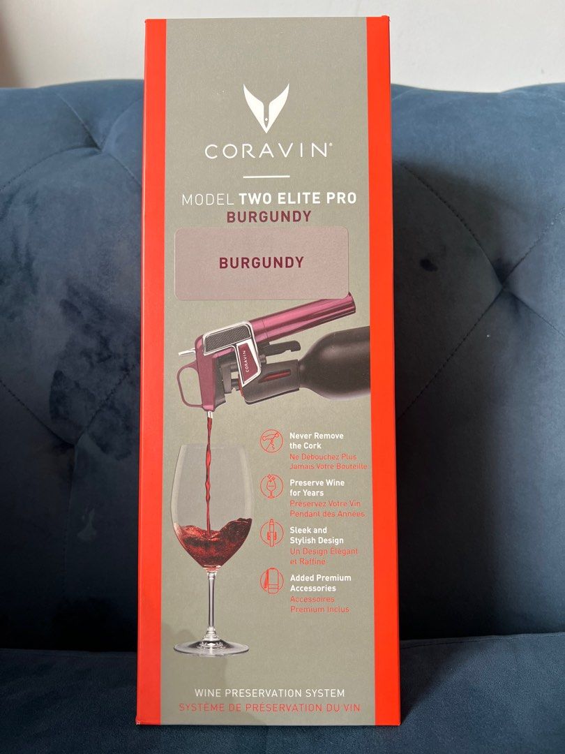 Coravin Model Two Elite Pro Wine Preservation System, Food & Drinks ...