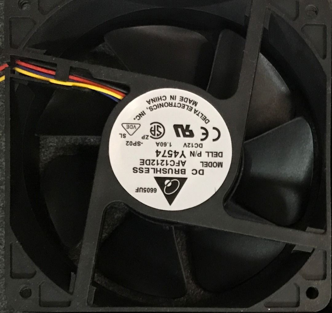 delta AFC1212DE 12038 12V 1.6A 12CM pwm fan 12cm 3.8cm, 電腦＆科技, 電腦周邊及配件, 電腦周邊產品 - Carousell