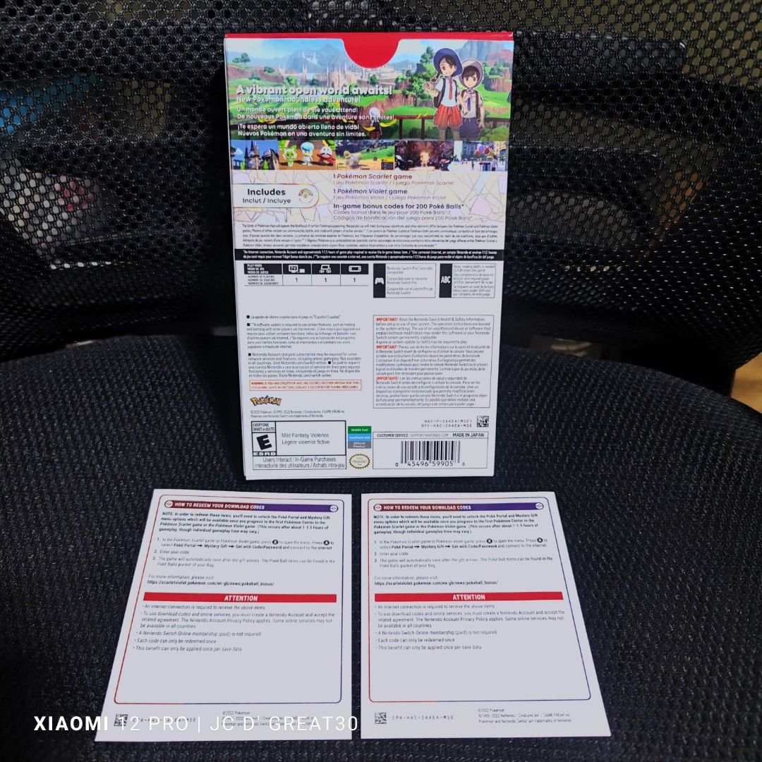 Dual pack Pokemon scarlet and pokemon violet. (BOX ONLY), Video Gaming ...