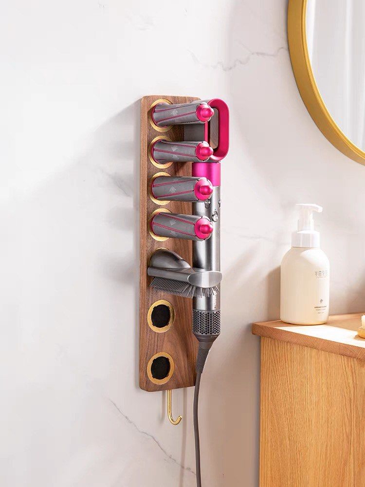 Dyson air wrap solid wood oak rack, Furniture & Home Living, Furniture ...