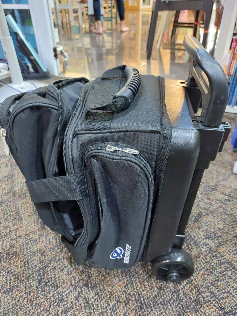 Ebonite 1 Ball Roller Black Bowling Bag, Sports Equipment, Sports ...