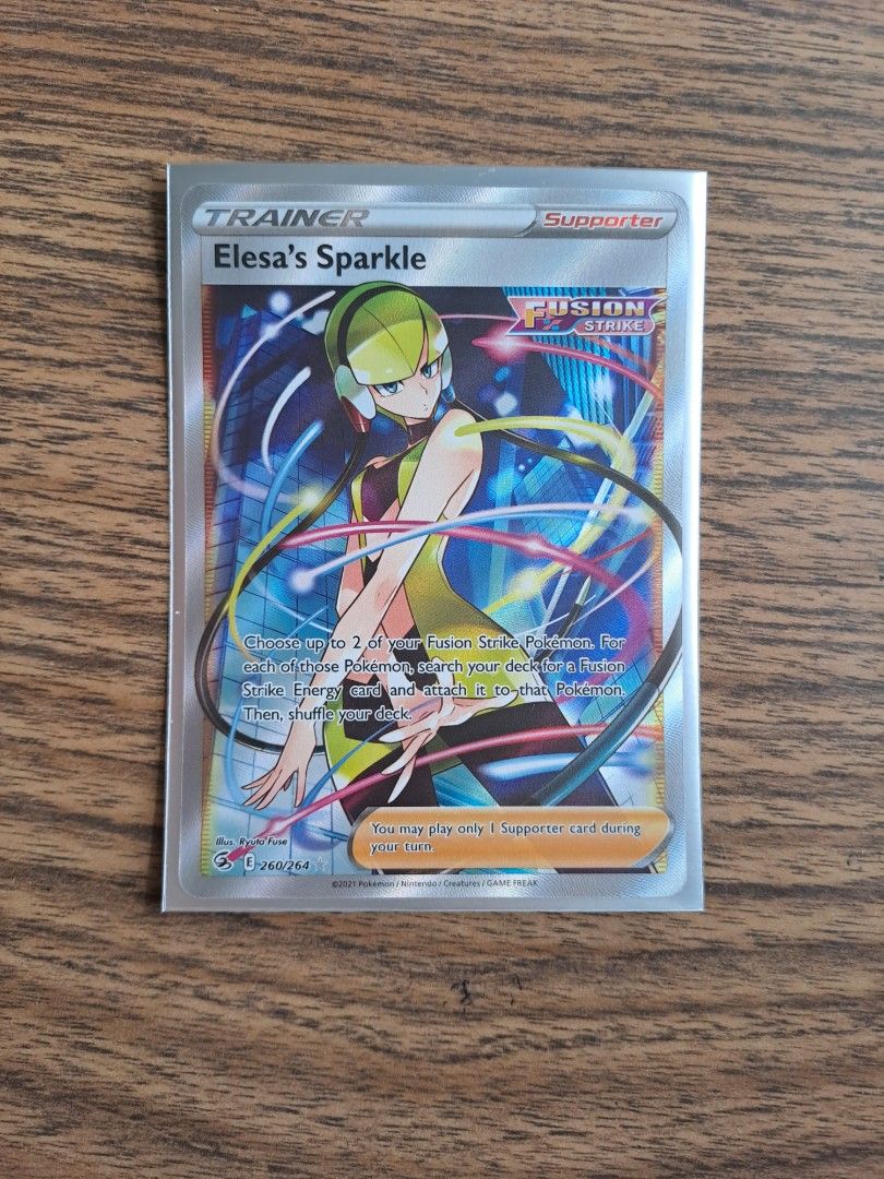 Elesa's Sparkle Trainer FA Full Art Waifu Pokemon Card, Hobbies & Toys ...