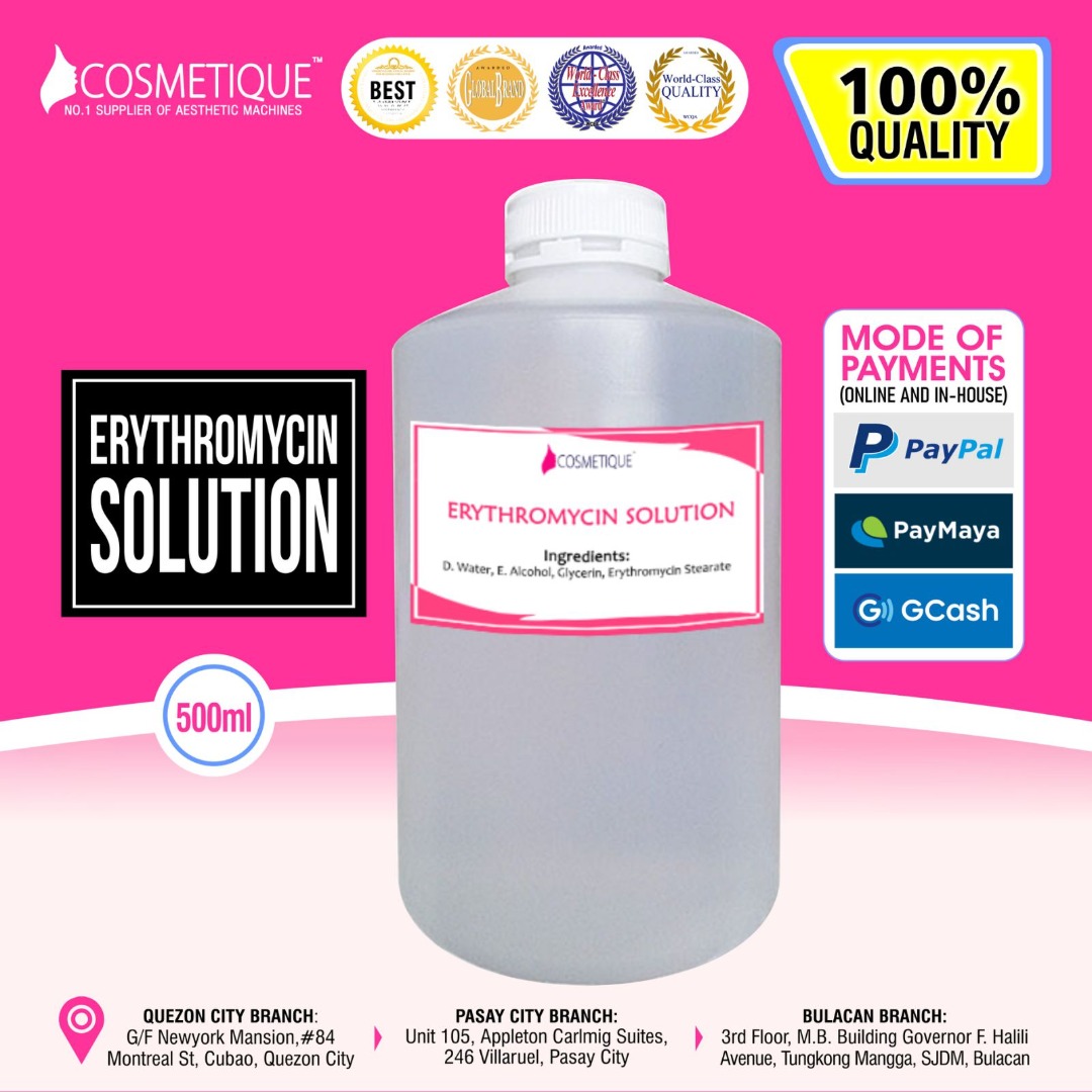 Erythromycin Acne Solution 1Liter, Beauty & Personal Care, Face, Face ...