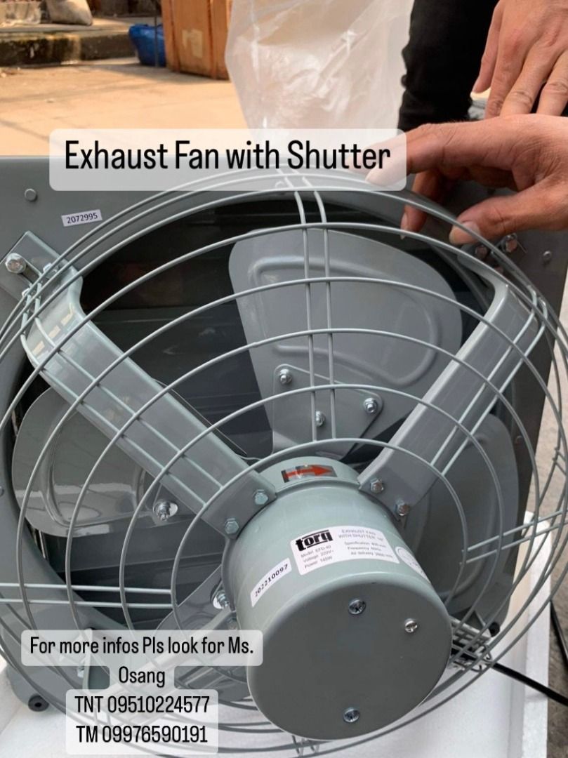 Exhaust Fan with Shutter, Commercial & Industrial, Industrial Equipment ...