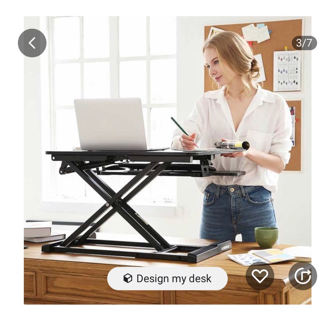 Expandable Computer Table Standing & Sitting Position, Furniture & Home ...