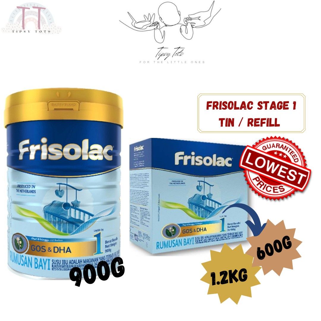 Frisolac 1 (900g tin, 600g & 1.2kg refill) Frisolac 2 (900g tin, 600g ...