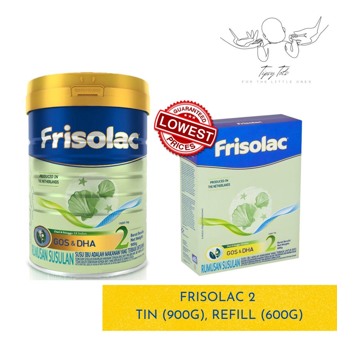 Frisolac 1 (900g tin, 600g & 1.2kg refill) Frisolac 2 (900g tin, 600g ...