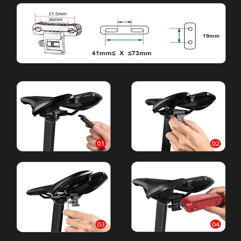 Gaciron Intelligent Brake Light Bicycle Trunk Mount 60lm Braking Rear ...