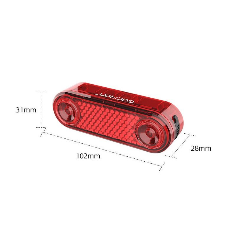 Gaciron Intelligent Brake Light Bicycle Trunk Mount 60lm Braking Rear ...