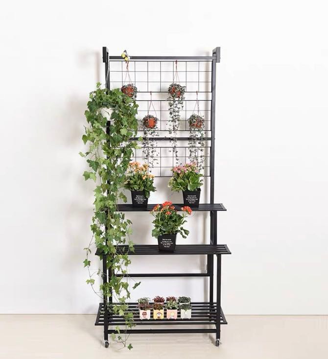 Garden Trellis Rack Plant Flower Fish Tank Shelf Tall Hanger Hanging ...