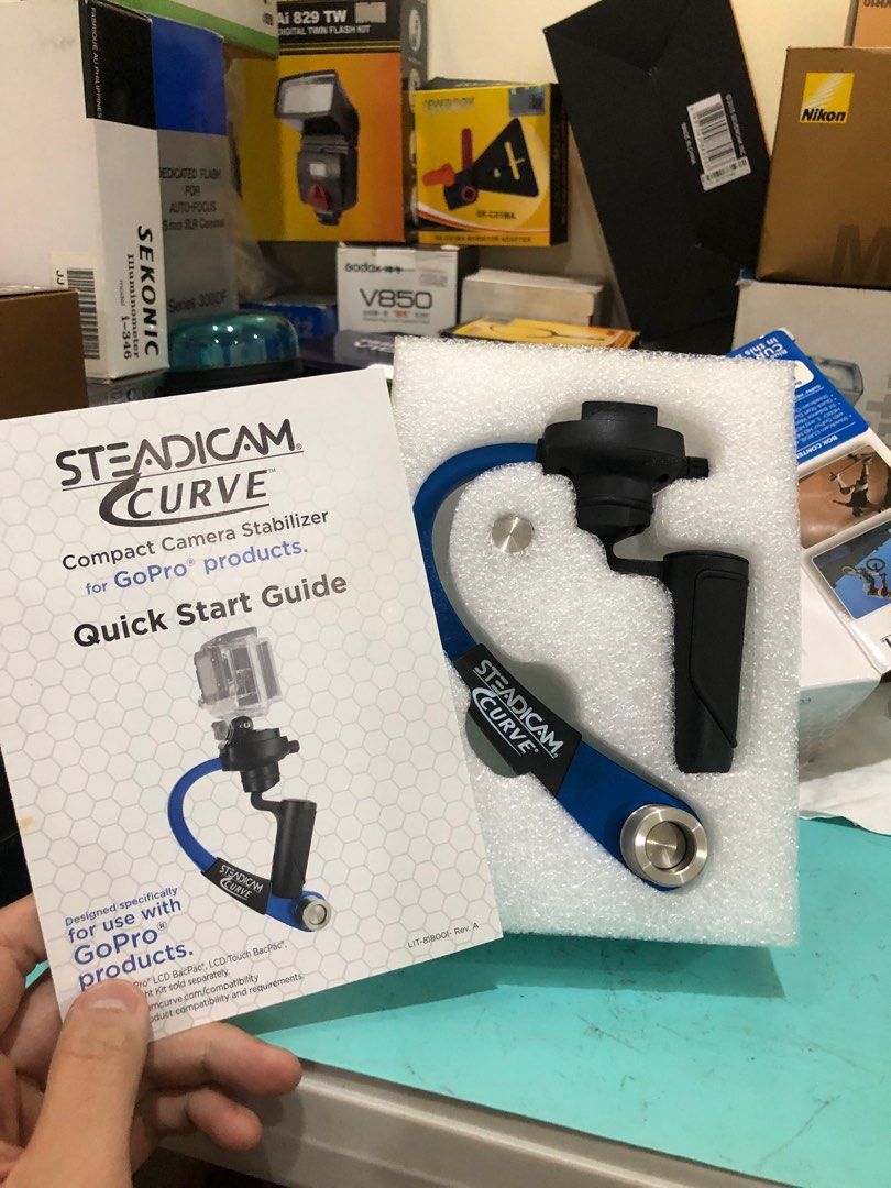 Go pro Compact Camera Stabilizer (BLUE) STEADICAM Curve, Mobile Phones ...