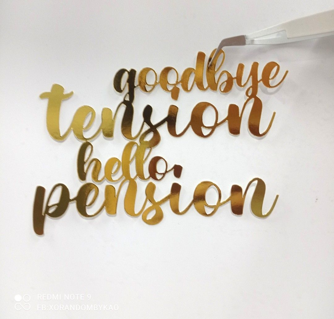Goodbye Tension Hello Pension Happy Retirement Party Decor Personalized ...