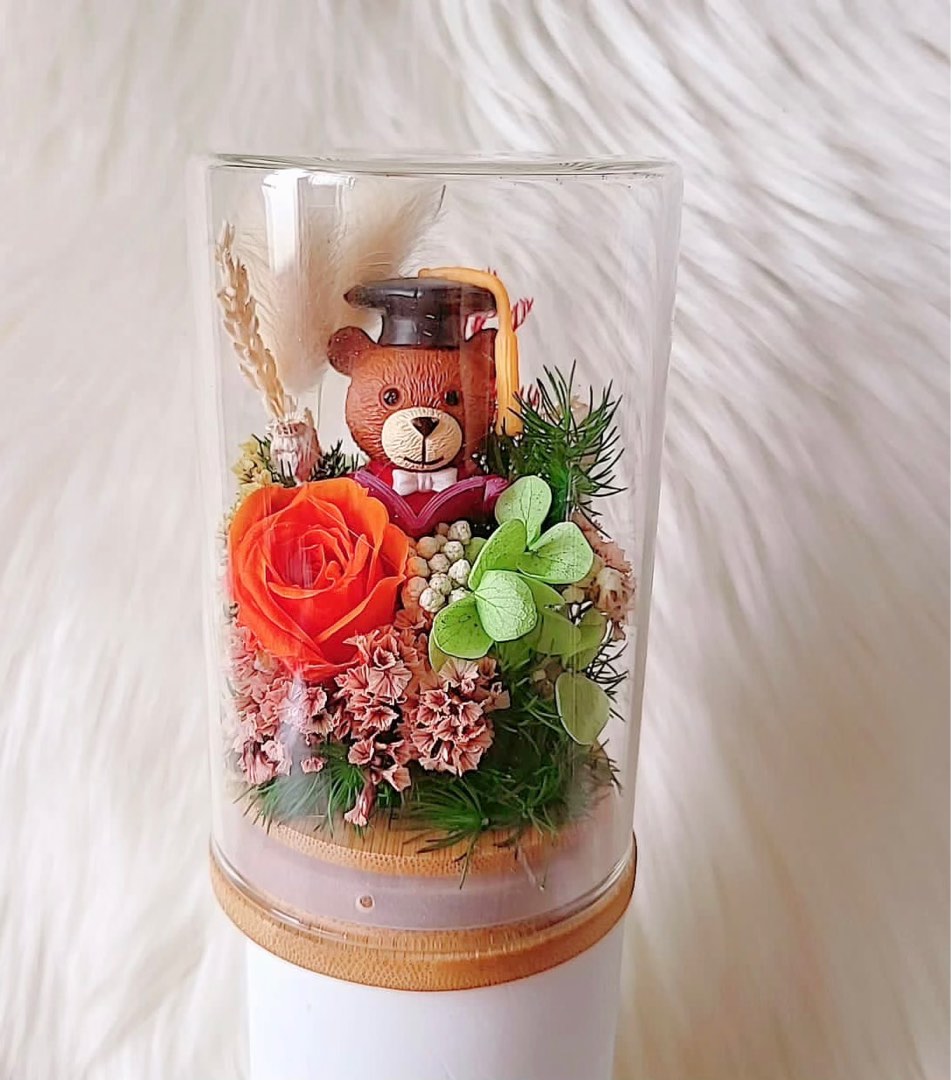 Graduation mini glass dome, Hobbies & Toys, Stationery & Craft, Flowers ...