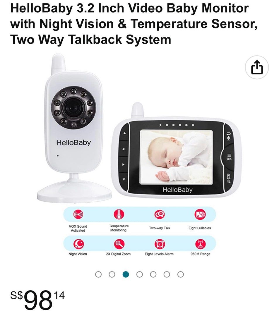 Hello Baby Monitor, Babies & Kids, Baby Monitors on Carousell