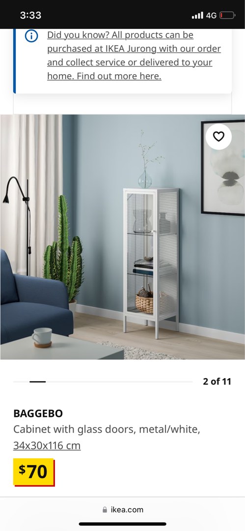 Ikea Glass Door Cabinet Furniture And Home Living Furniture Shelves 4955