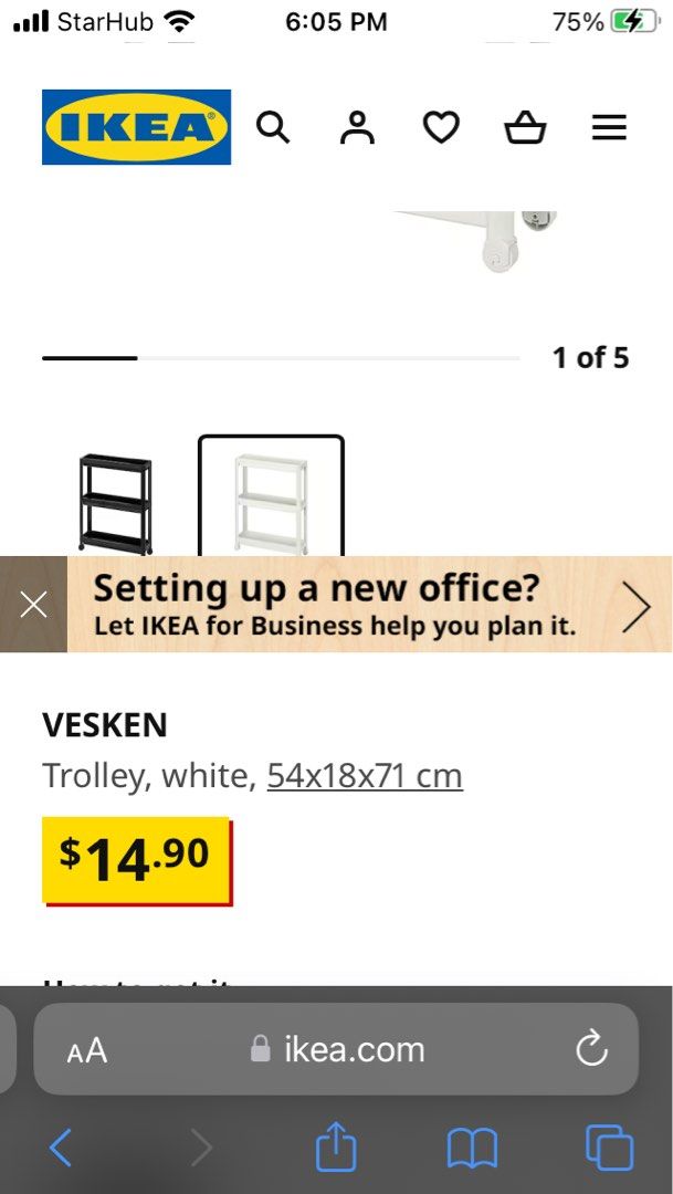Ikea moveable shelf rack, Furniture & Home Living, Furniture, Shelves ...