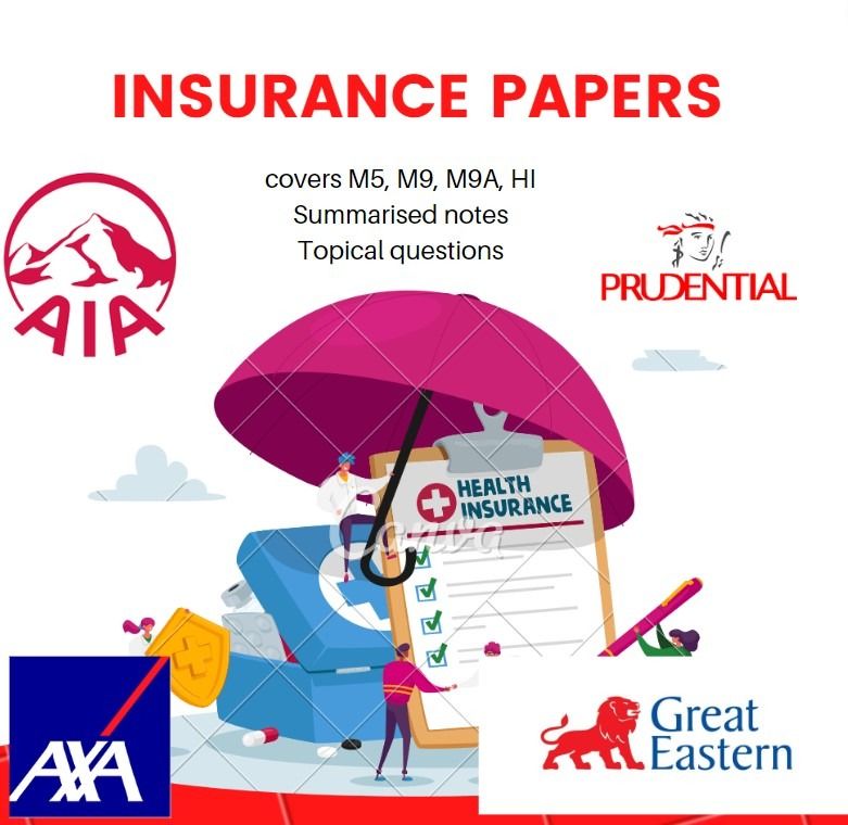 Insurance papers (M5,M9,M9A,HI,PGI, M8A,M8,M6A,BCP,1B) CMFAS Exams, Hobbies & Toys, Books ...
