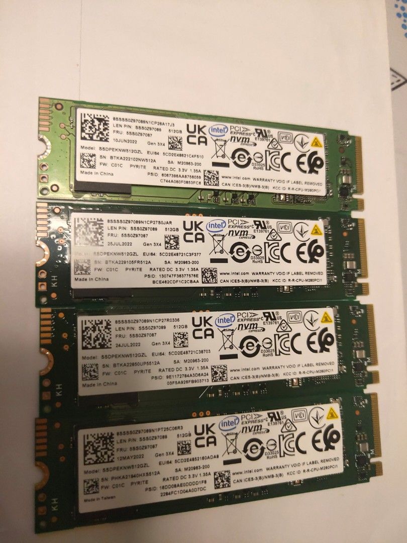 Intel Nvme 512GB, Computers & Tech, Parts & Accessories, Hard Disks ...