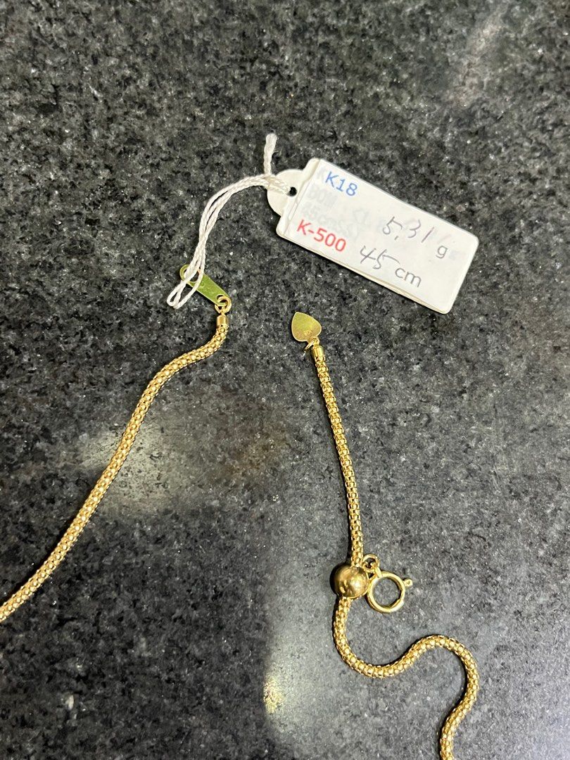 Japan gold k18 bombata necklace, Women's Fashion, Jewelry & Organizers, Necklaces on Carousell