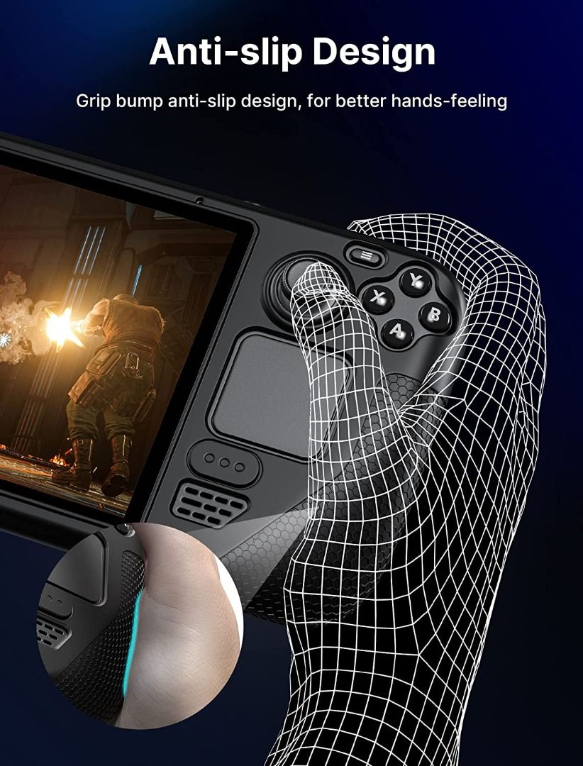 JSAUX PC0103 Silicone Soft Cover Protective Case for Steam Deck, Shock ...