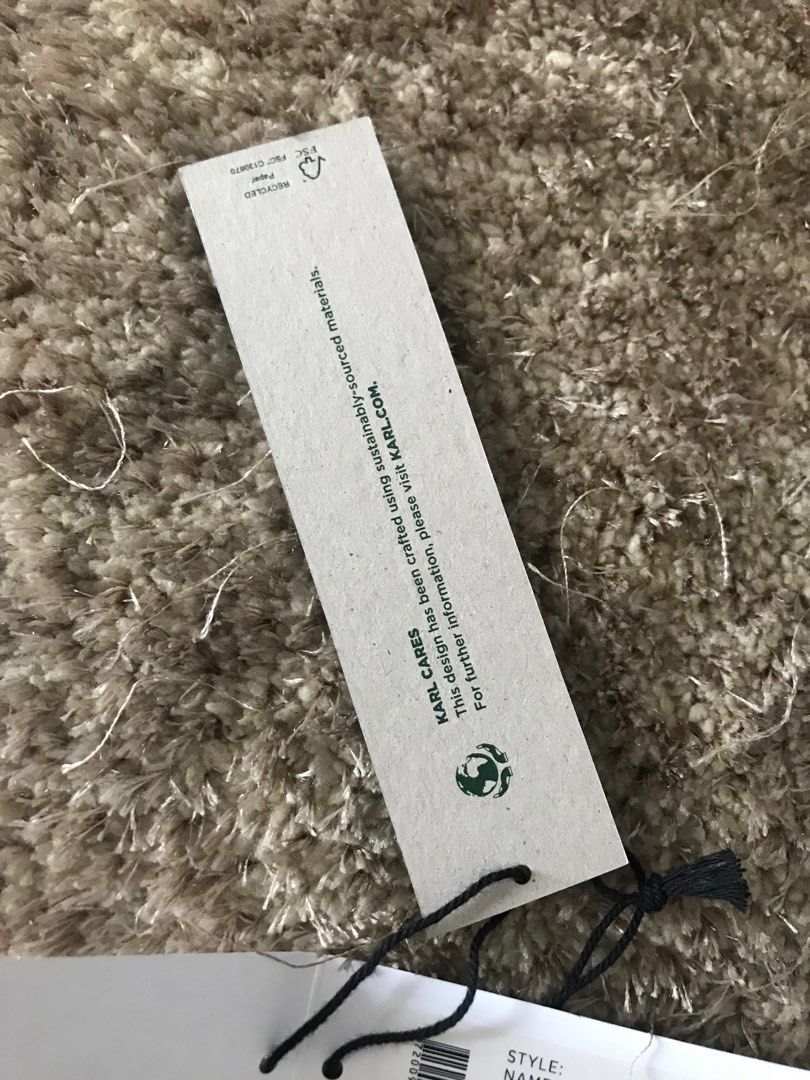 karl lagerfeld booklet tag price tag label tas aksesoris baju dll bebas ...