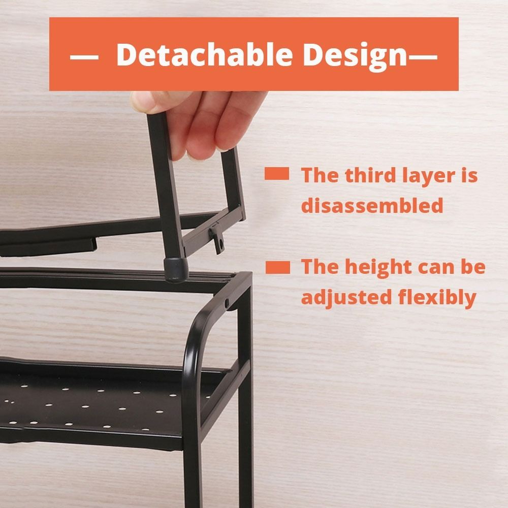 Kitchen Spice Storage Rack with Chopping Board Knife Holder Metal ...