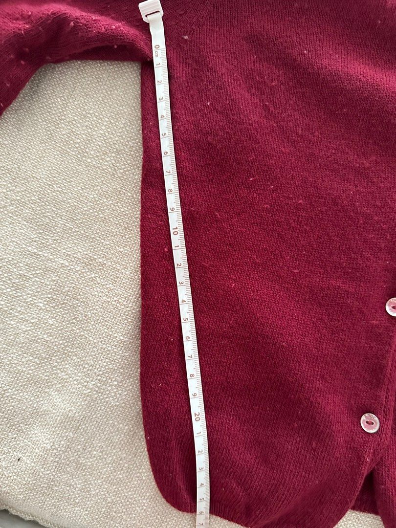 Knot Girls red velvet Cardigan with button, Babies & Kids, Babies ...