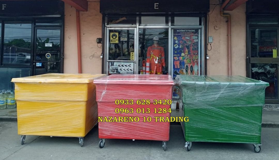 LARGE TRASH BIN Mobile Waste Bin, Furniture & Home Living, Cleaning ...