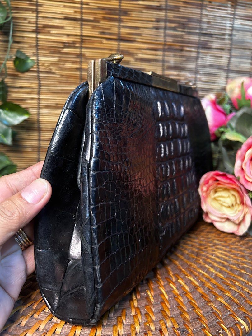 Lee Yu Hing Black Crocodile Leather Luxury Bags And Wallets On Carousell