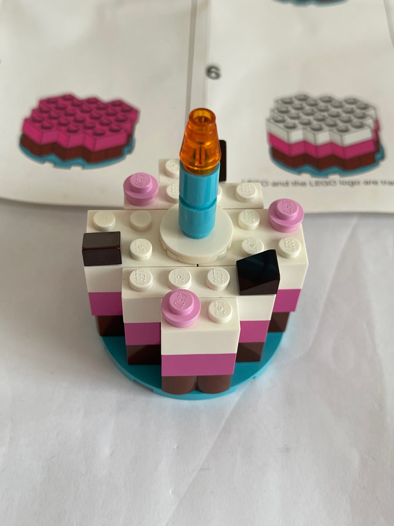 LEGO Minicake blue candle, Hobbies & Toys, Toys & Games on Carousell