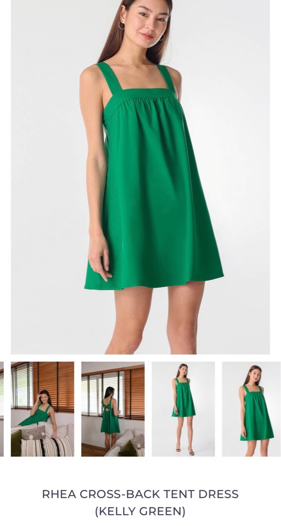 LF Lovet Rhea Cross-back Tent Dress, Women's Fashion, Dresses & Sets ...