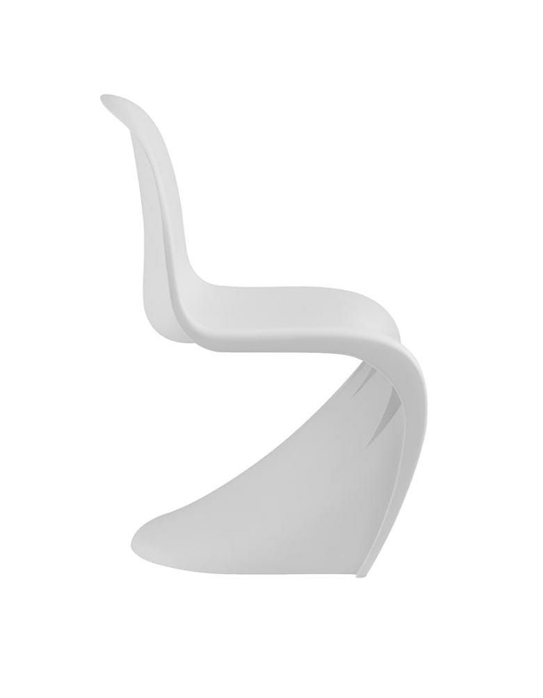 Matt White S-Shaped Chair - Good as new, Furniture & Home Living ...