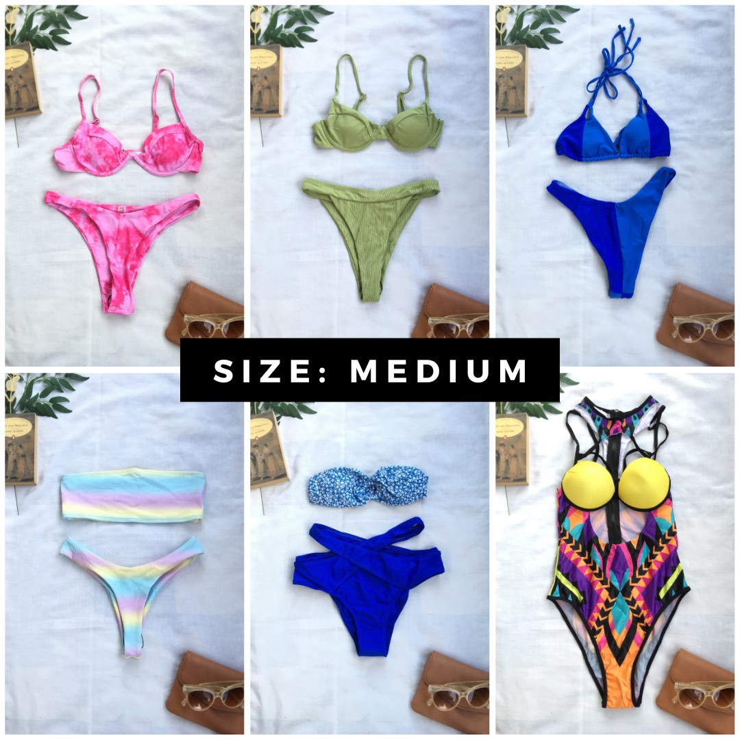 Medium Shein Swimsuit Swimwear Bikini one piece two piece beach summer outfit wired wireless on ...
