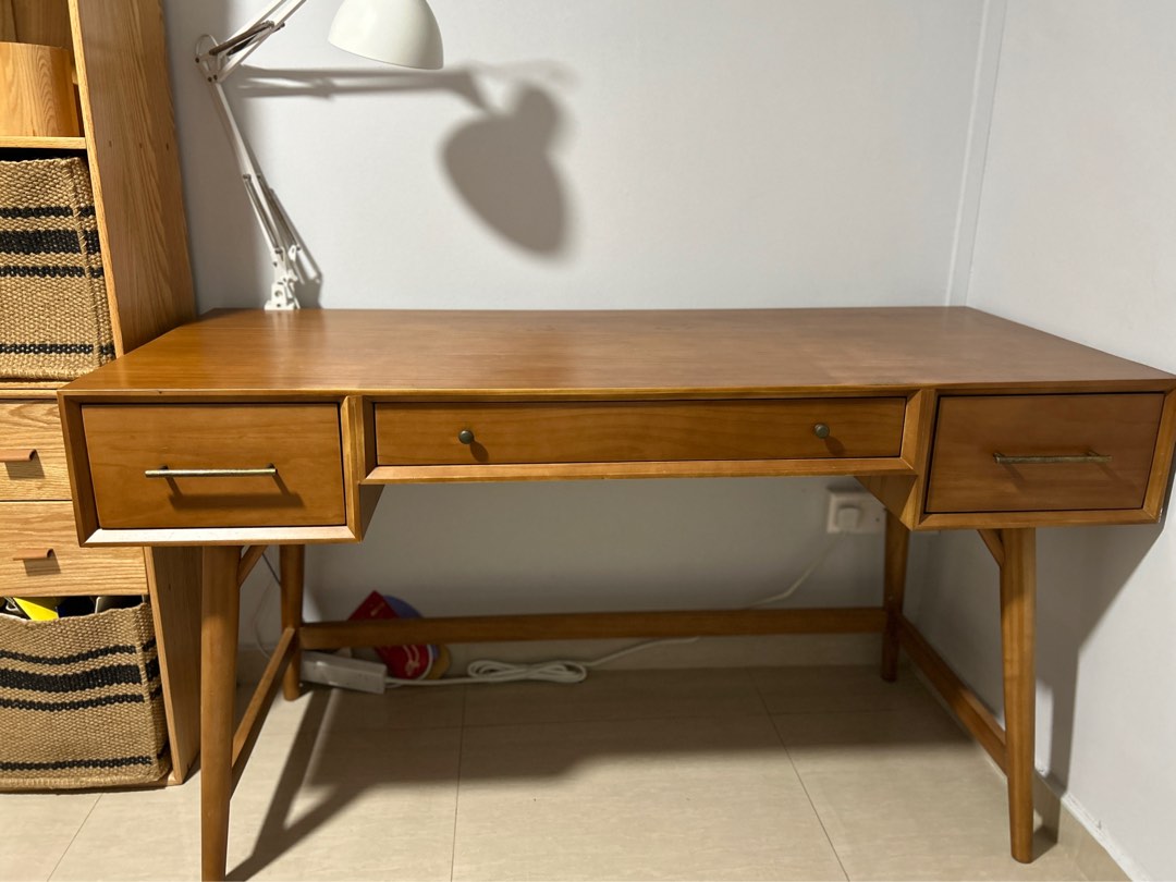 Mid Century Study Desk, Furniture & Home Living, Furniture, Tables ...