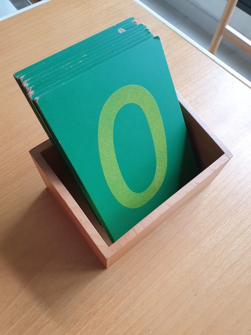 Montessori sand paper numeral or number set, Hobbies & Toys, Stationery ...