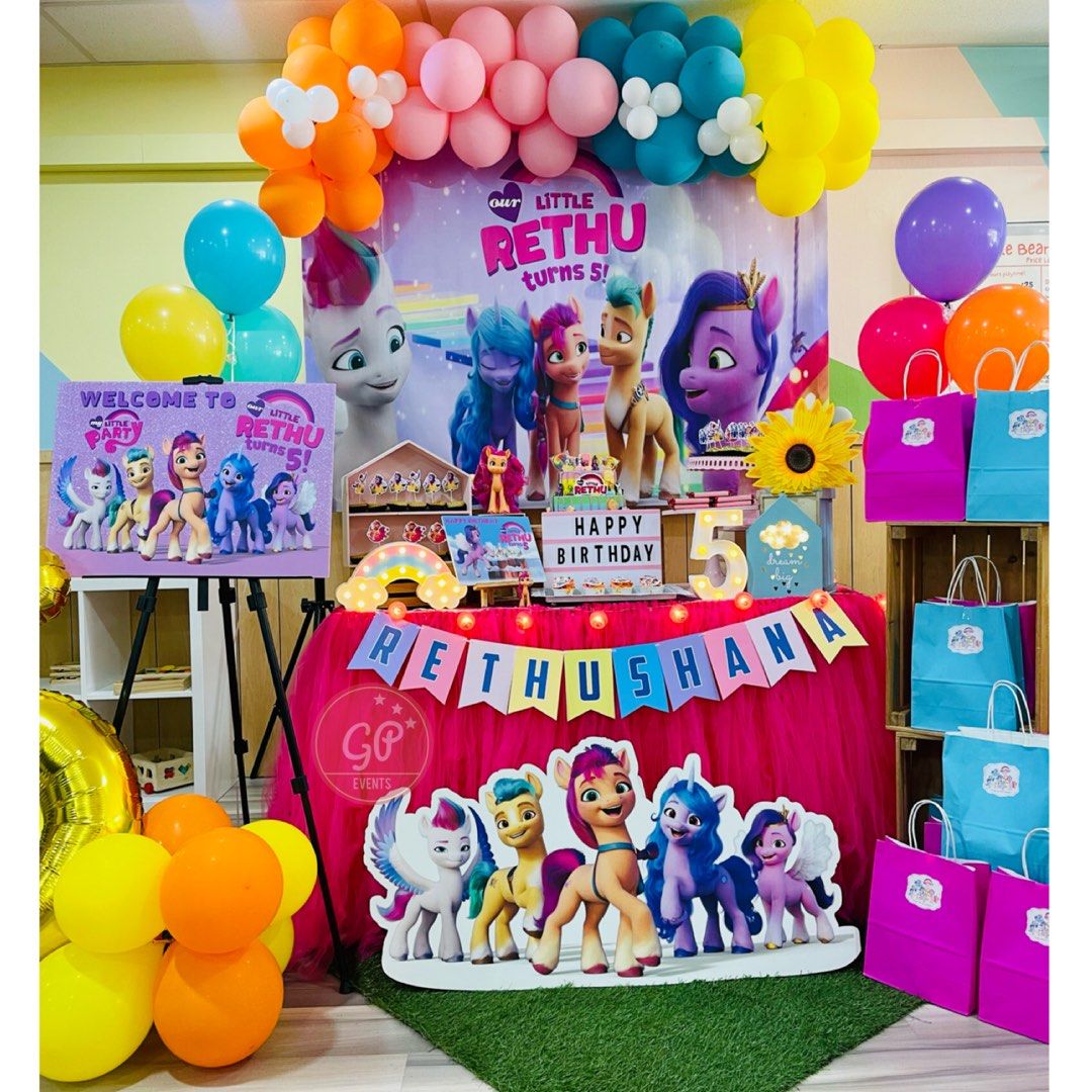 My Little Pony Theme Dessert Table Decor Set Up, Lifestyle Services ...