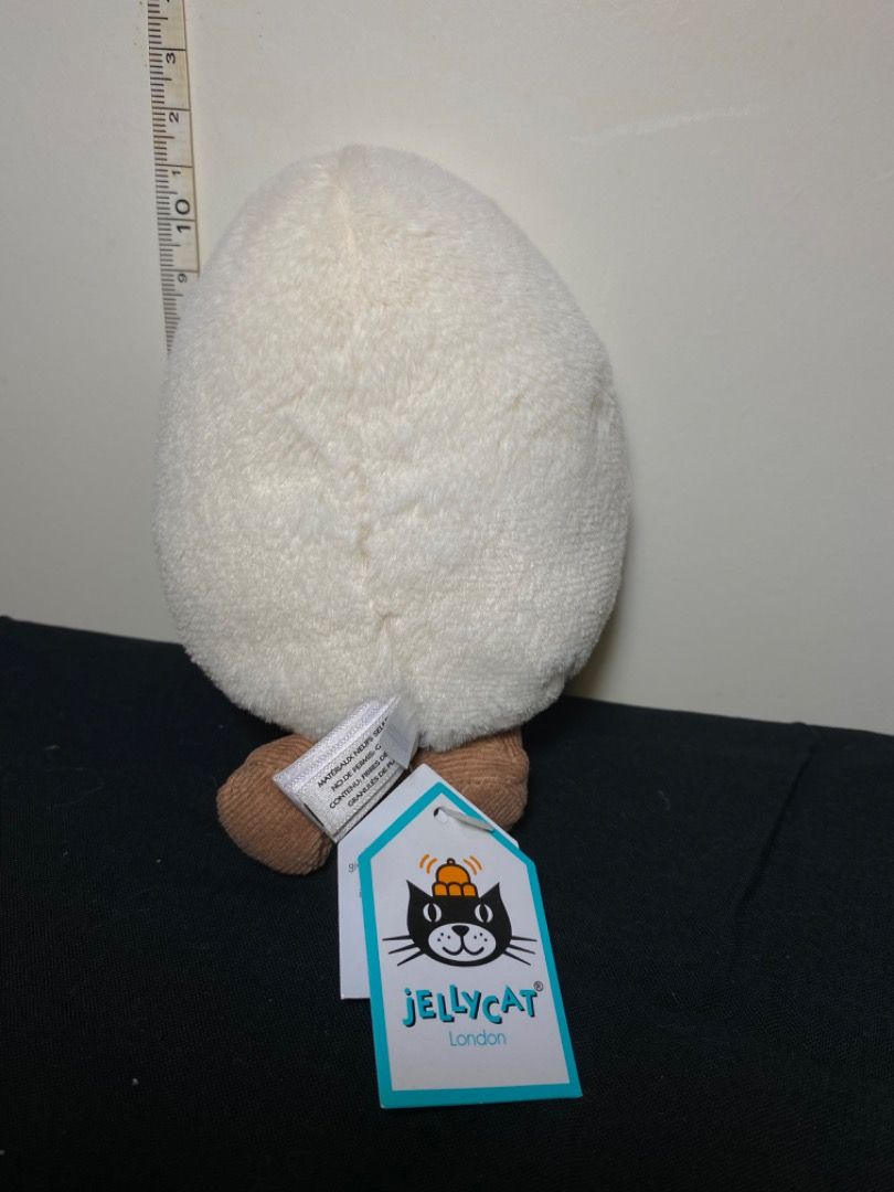 (NEW, 14cm) Jellycat Amuseables Boiled Egg Soft Toy - Confused (Plush ...
