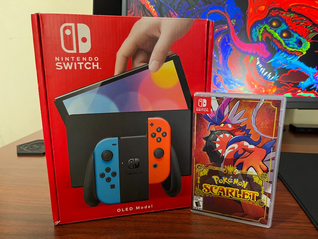 Nintendo Switch OLED and Pokemon Scarlet Bundle, Video Gaming, Video ...