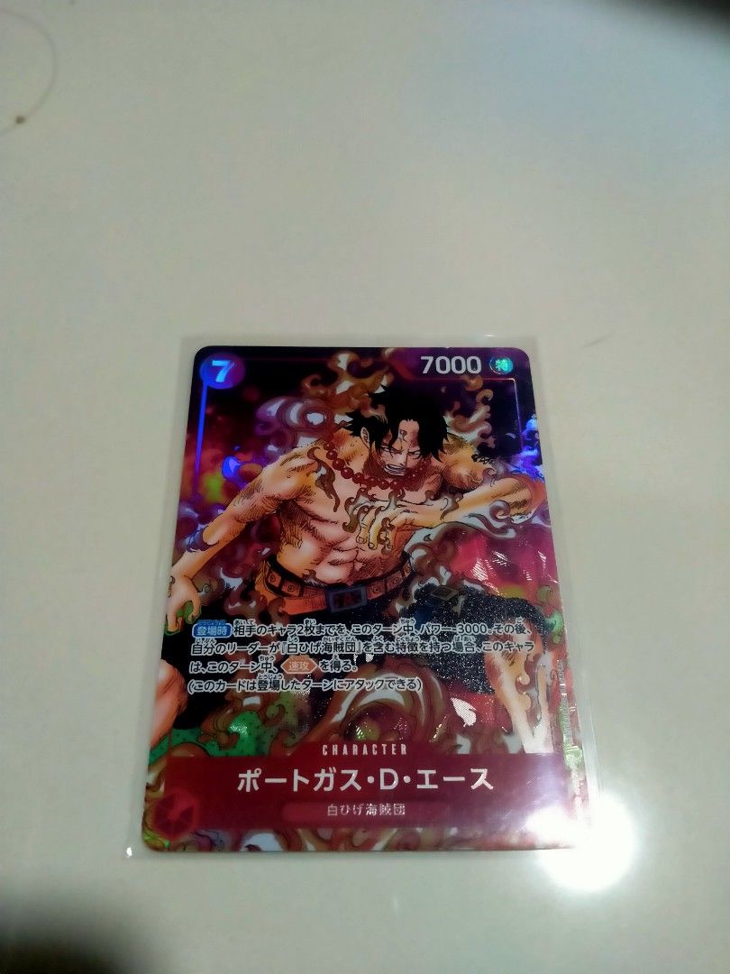 One piece TCG card, Portgas.D.Ace (Parallel), Hobbies & Toys, Toys ...