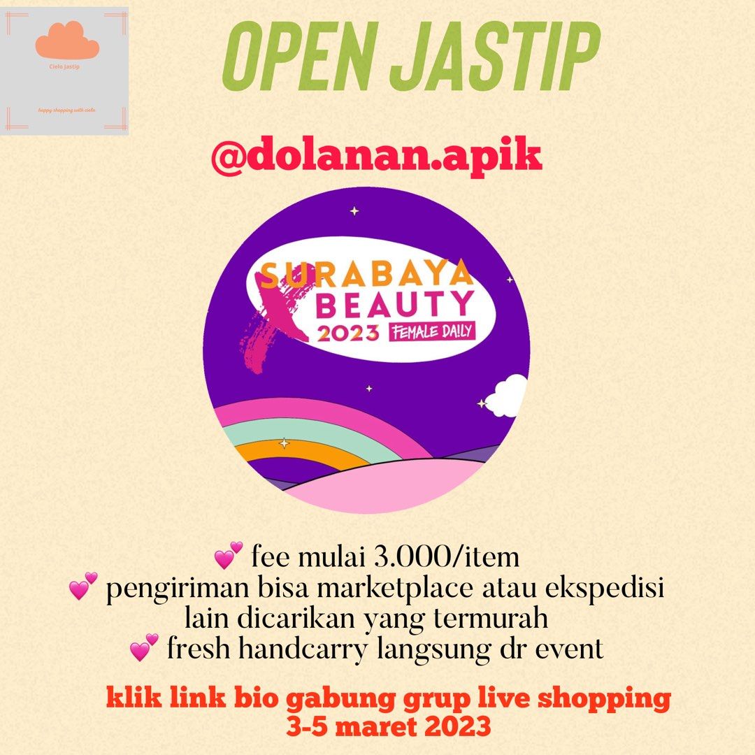 OPEN JASTIP SURABAYA X BEAUTY 2023, Kesehatan & Kecantikan, Rias Wajah di Carousell