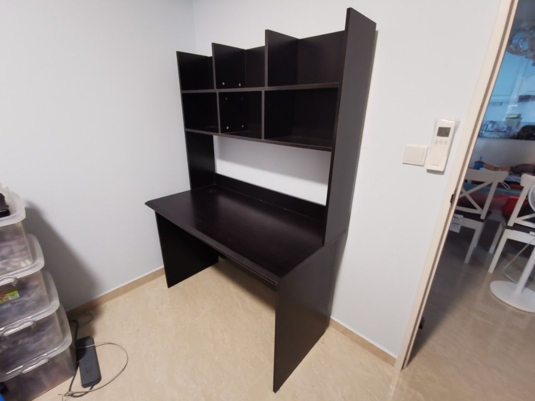 PC Study Table Desk Dark Walnut colour, Furniture & Home Living ...