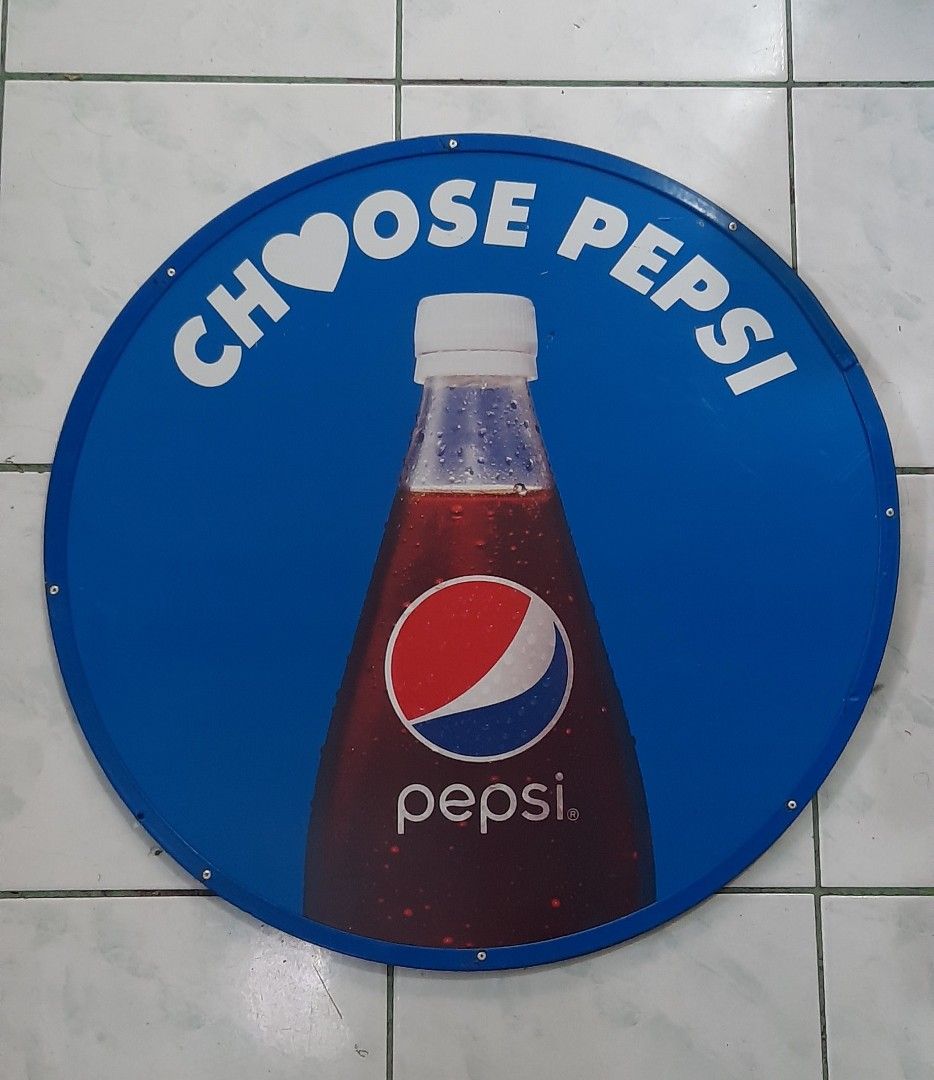 Pepsi Round Tin Signage, Hobbies & Toys, Memorabilia & Collectibles ...