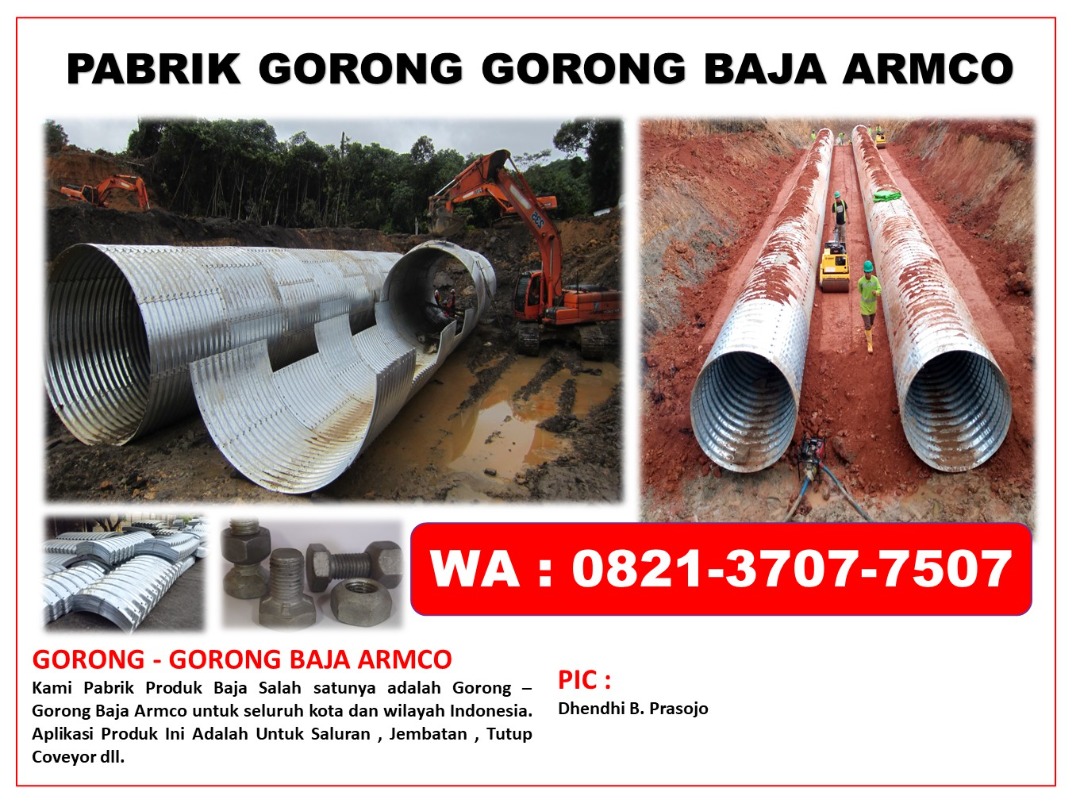 Pipa Culvert Armco Nestable Flange Multi Plate Pipe Gorong Gorong Baja - Kabupaten Aceh Tengah ...